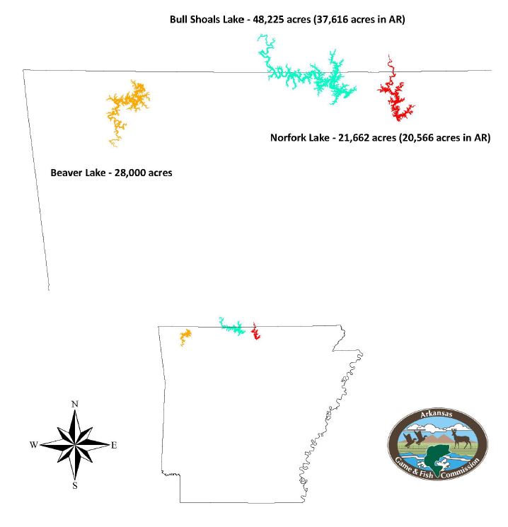 AGFC Finishes Replenishment of 128 Habitats on Bull Shoals Lake - Ozark ...