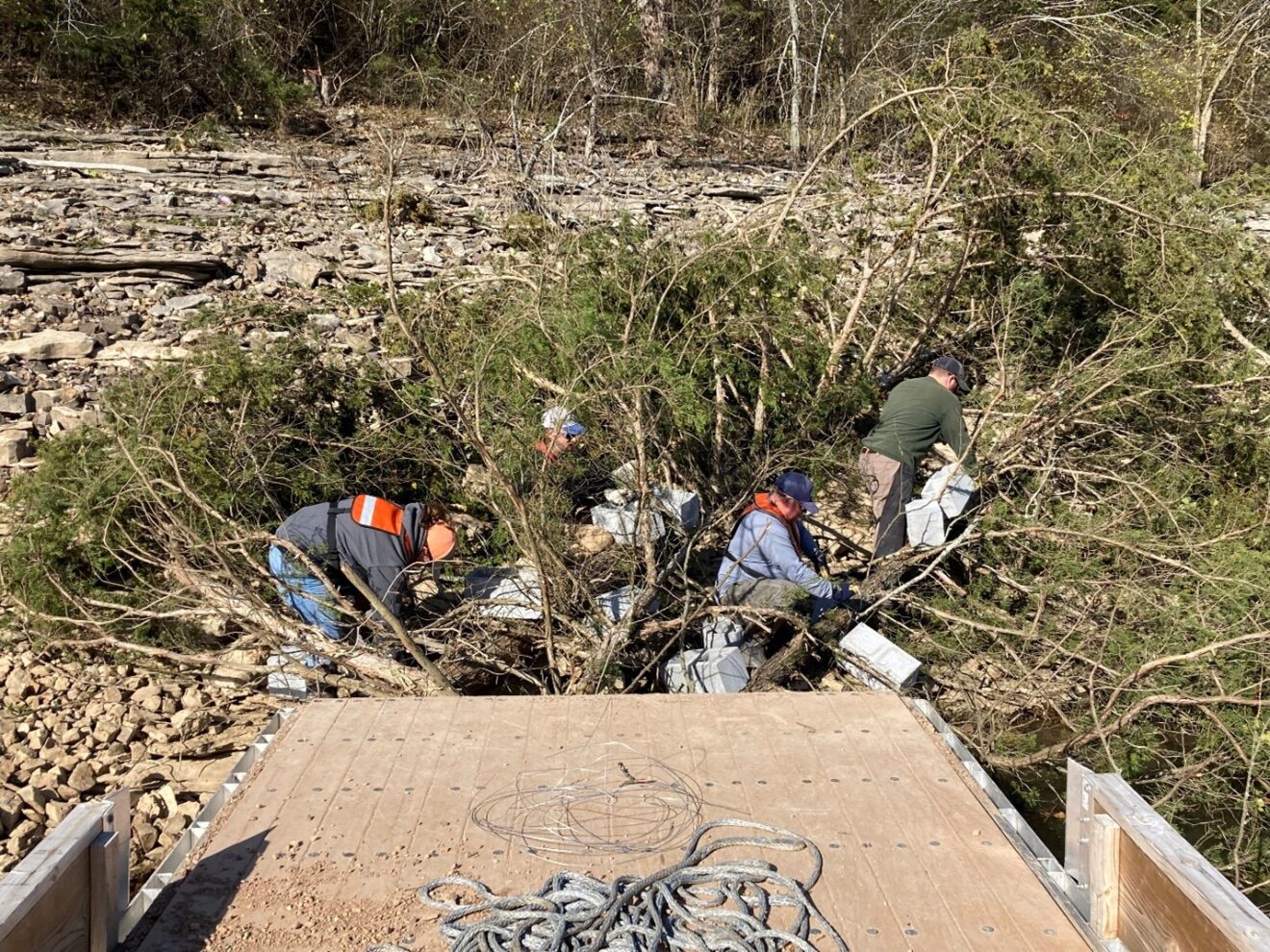 First Week of Beaver Lake Habitat Project Funded by Bass Pro Shops ...